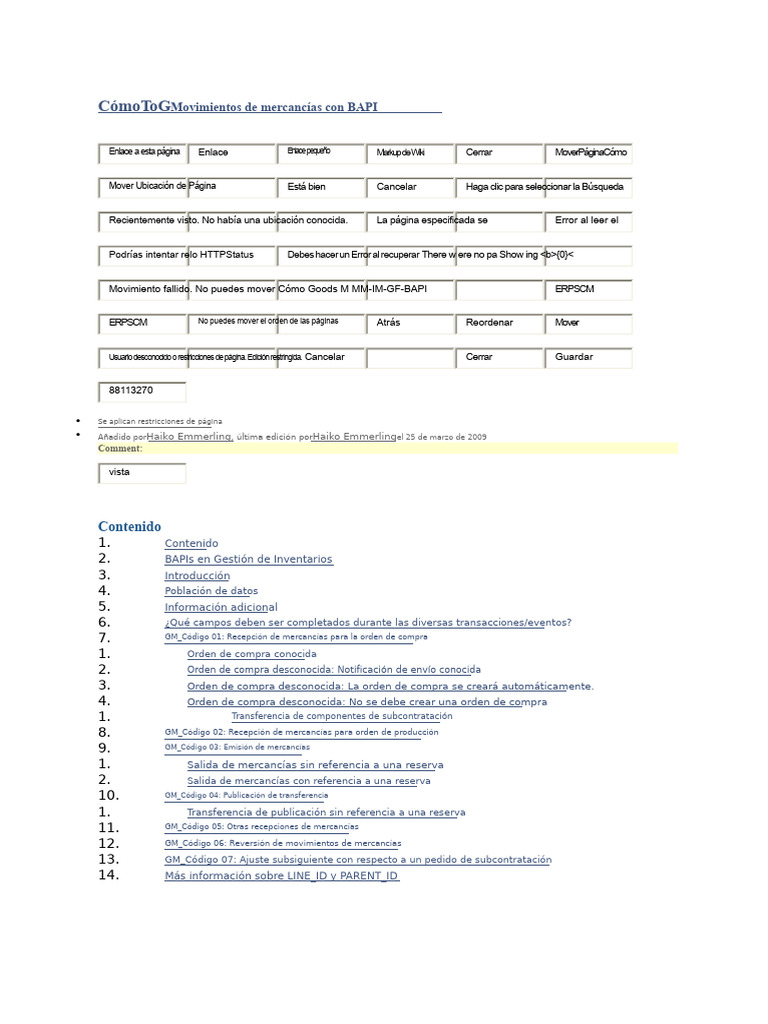 Cómo Realizar Movimientos de Mercancías Con BAPI | PDF | Informática