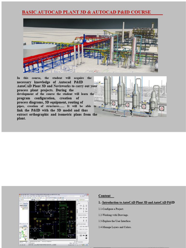 AutoCAD Plant 3D & P&ID Training Course | PDF | 3 D Computer Graphics ...
