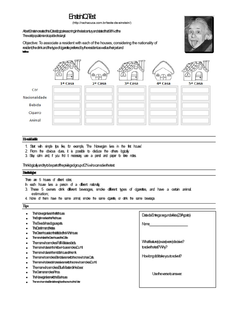 Einstein test | PDF