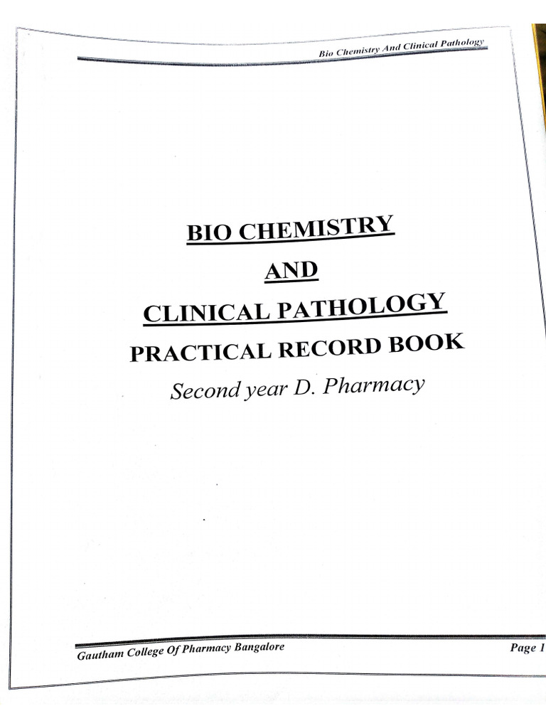 BIOCHEMISTRY and Clinical Pathology | PDF