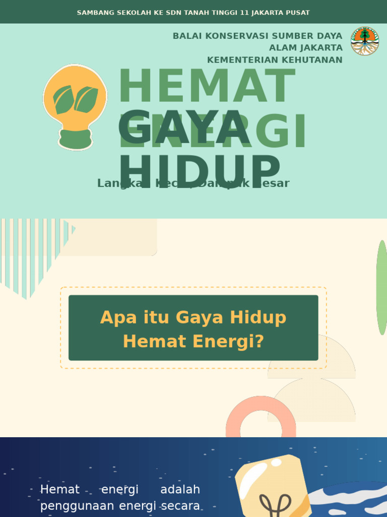 Gaya Hidup Baru: Hemat Energi by BKSDA Jakarta | PDF