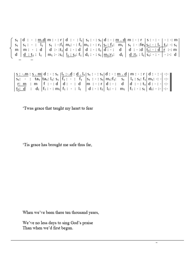 Amazing Grace Lyrics and Analysis | PDF