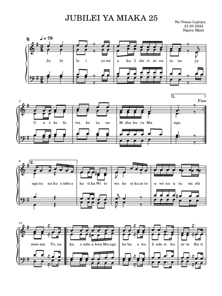 Jubilei Ya Miaka 25 | PDF