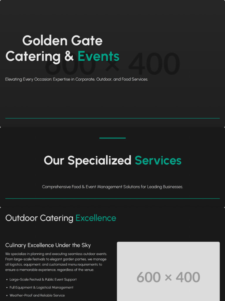 Golden Gate Catering & Events Profile | PDF
