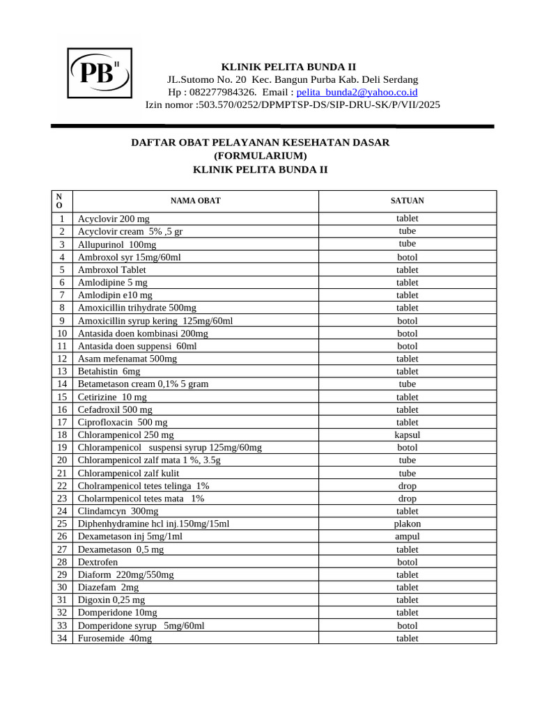 Daftar Formularium Obat Pdf Drugs Chemical Substances