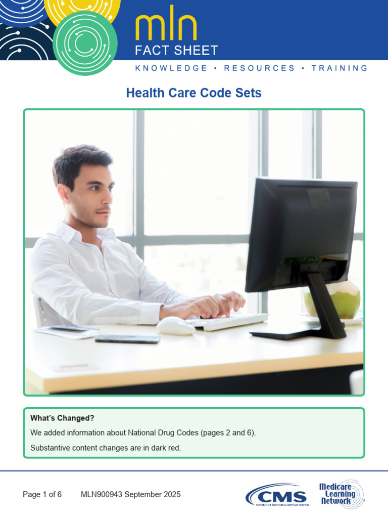 Health Care Code Sets Overview 2025 | PDF | Patient | Medicare (United ...
