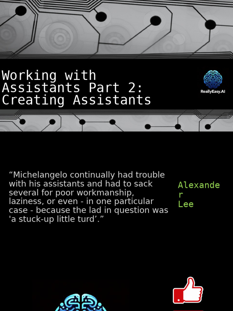Creating AI Assistants with Code | PDF