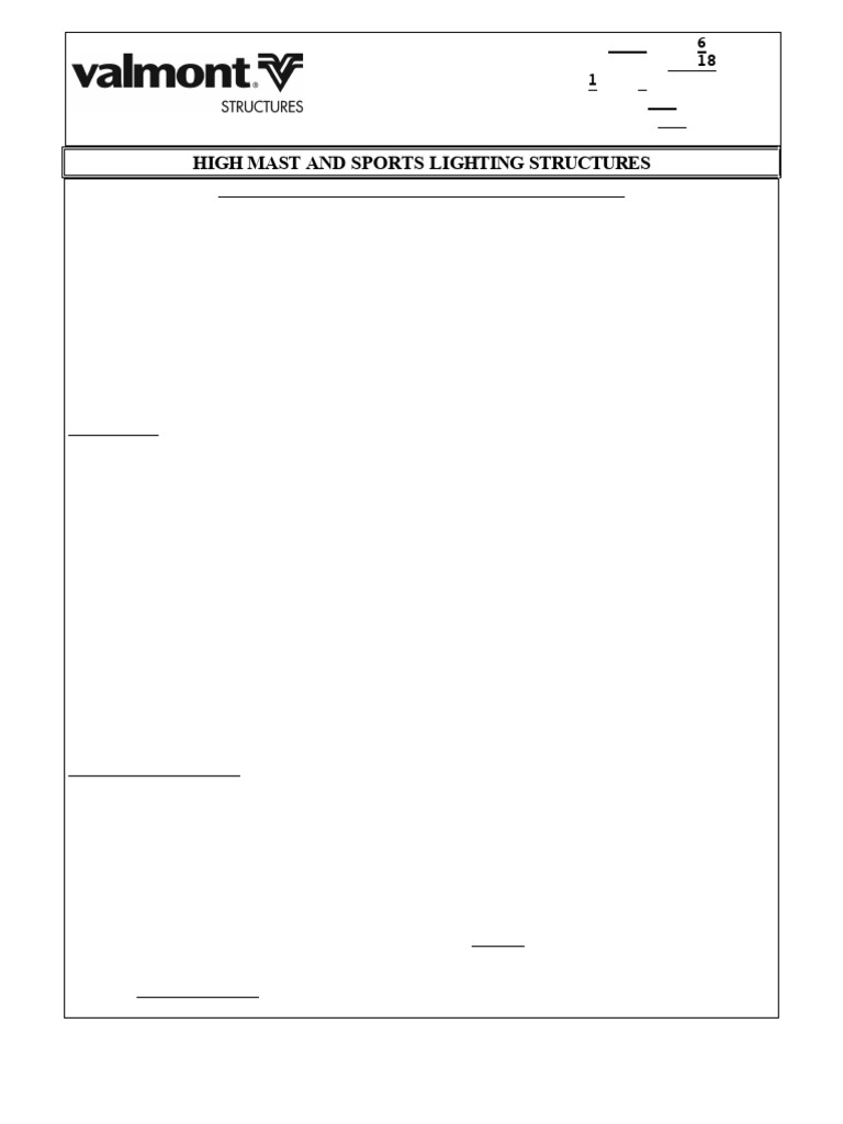 High Mast & Sports Lighting Installation Guide | PDF | Screw | Nut ...