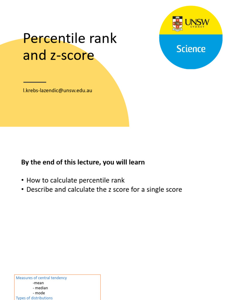 Understanding Percentiles and Z-Scores | PDF | Percentile | Standard Score