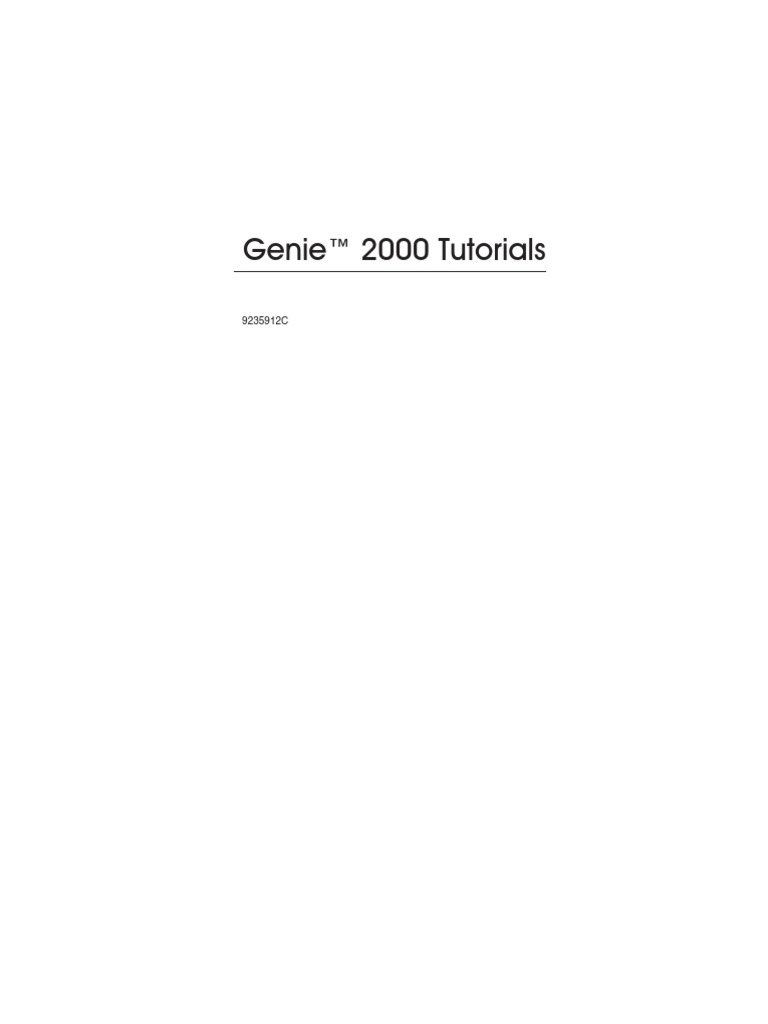 Genie 2000 Tutorials Manual | PDF | Menu (Computing) | Icon (Computing)