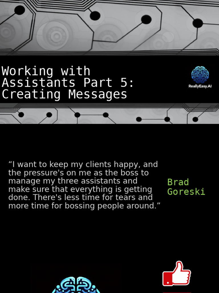 Working With Assistants Part 5 | PDF | Computer Science | Software ...