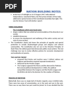 Class 12 Notes on Nation Building Challenges | PDF | Partition Of India ...