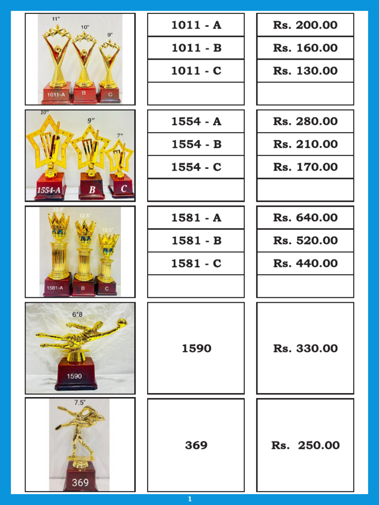 Product Price List and Codes | PDF
