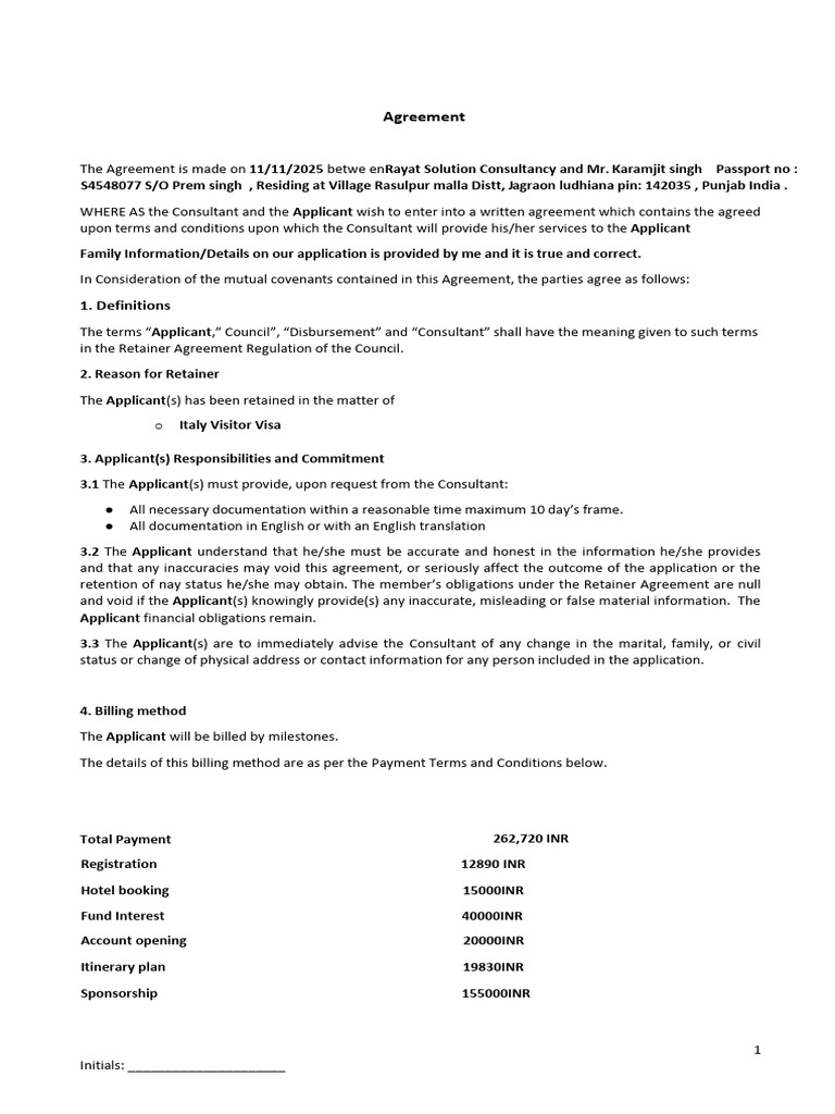 Harpreet Singh Australia Agreement | PDF | Justice | Crime & Violence