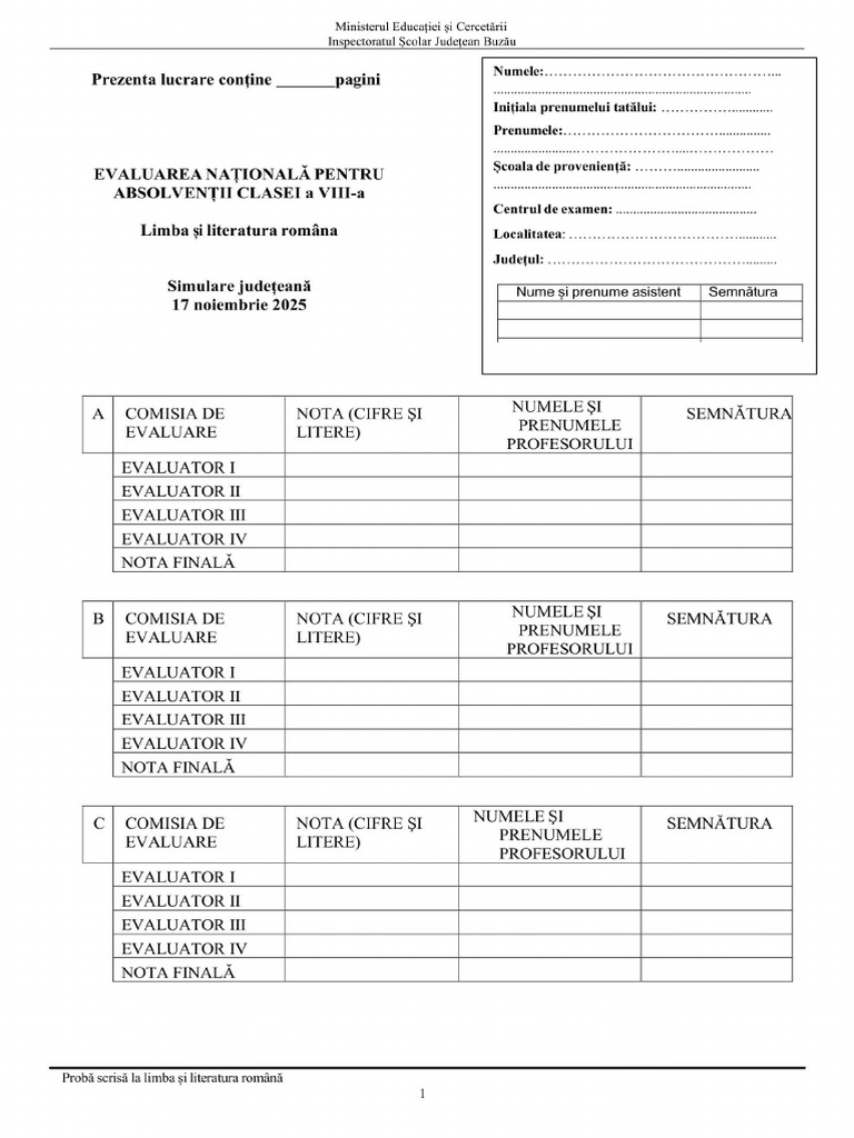 Simulare Buzau Rom EV | PDF