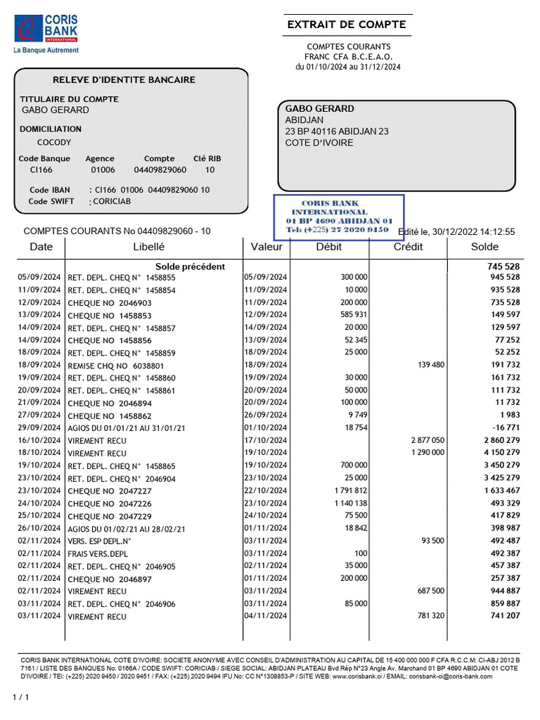 Banque Gabo 1 | PDF