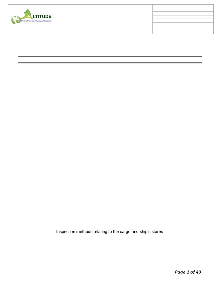 SDSD Handout | PDF | Shipping | Water Transport