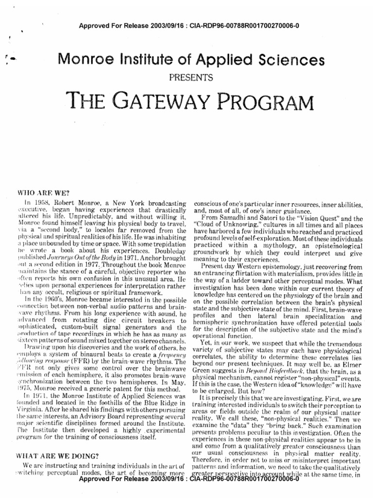 Cia-Gateway 3 RDP96-00788R001700270006-0 | PDF