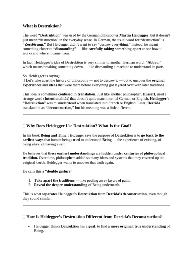 Deconstruction | PDF | Deconstruction | Martin Heidegger