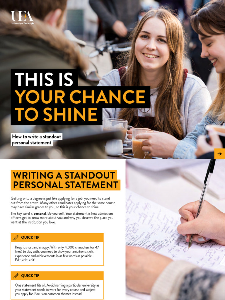 Uea Personal Statement Booklet Digital v3 Compressed | PDF | Experience ...
