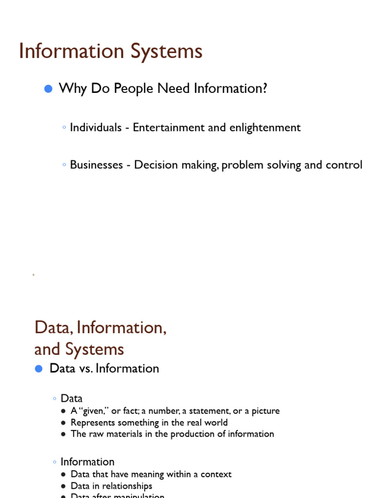 Module 1 Introduction To Information System | PDF | Enterprise Resource ...
