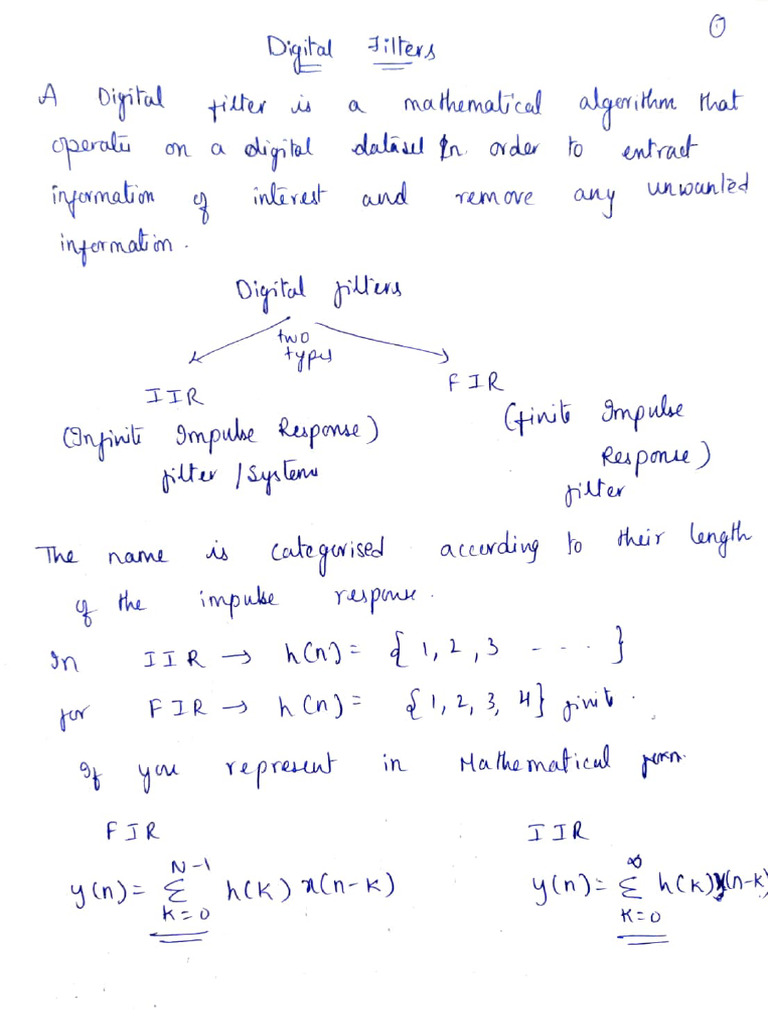 UNIT 3 FIR & IIR Difference | PDF