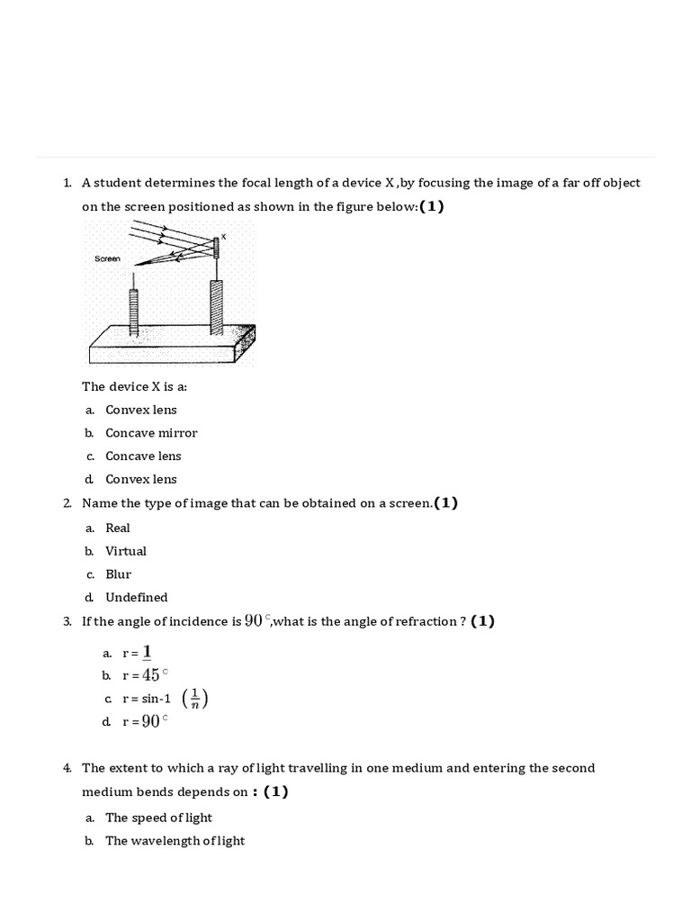 10-2 (1) Test Paper Physics | PDF