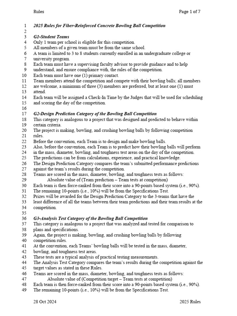Frc Bowling Rules Pdf