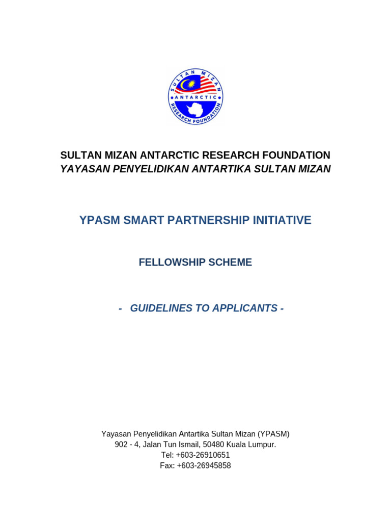 YPASM Fellowship Scheme Guidelines (For Smart Partnership) | PDF