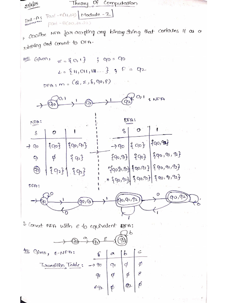 Toc - Module1 QB | PDF