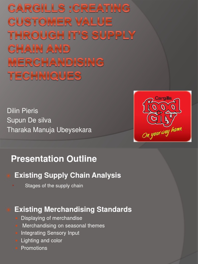 Cargills Supply Chain and Merchandising Insights | PDF | Supply Chain ...