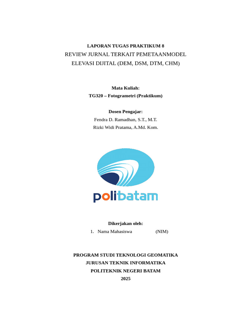 Pemetaan Elevasi Digital dalam Fotogrametri | PDF