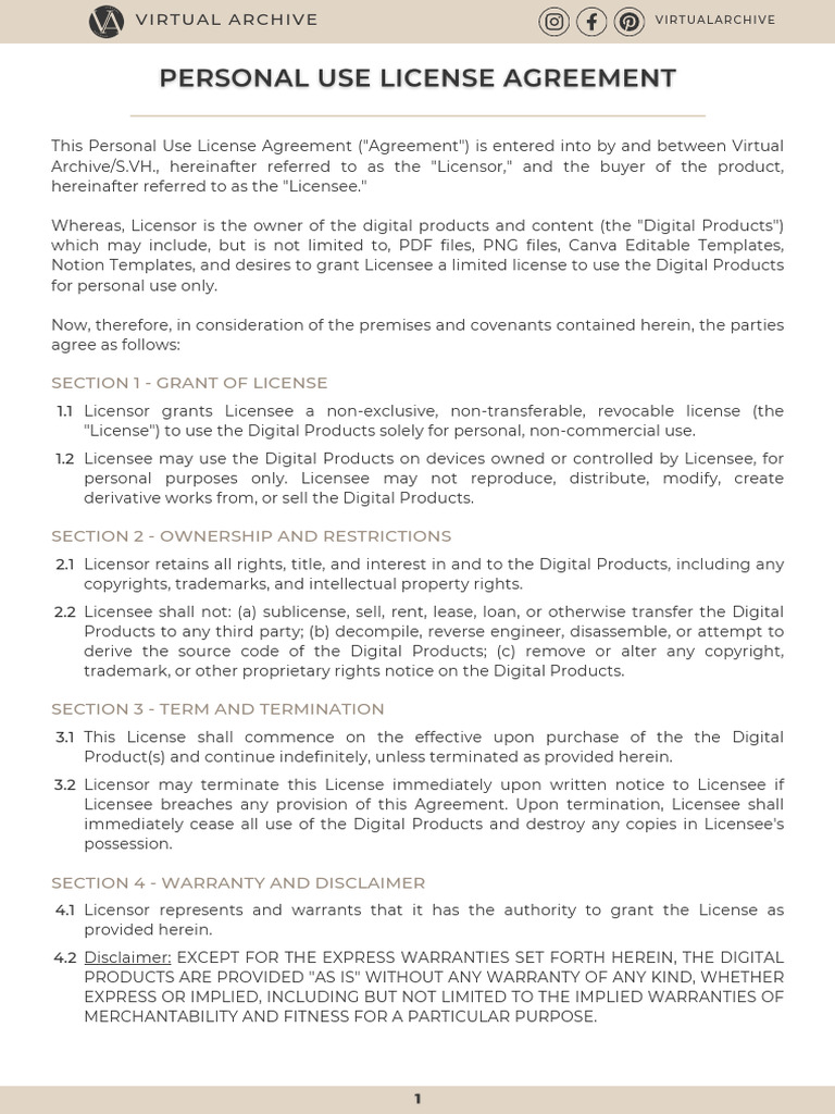 IMPORTANTProductPersonalUseLicense VirtualArchive | PDF | License ...