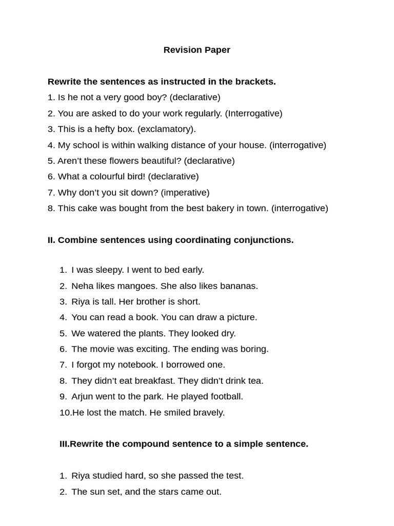 Sentence Revision and Error Correction Guide | PDF