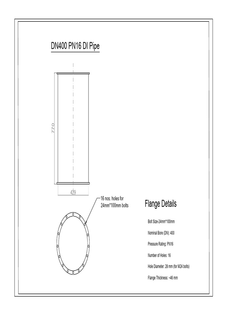 Dn400 Pn16 Di Pipe r1 | PDF