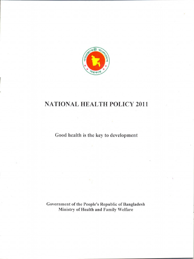 National Health Policy 2011, Mohfw | PDF