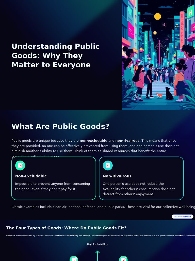 Understanding Public Goods Why They Matter To Everyone | PDF | Public Good | Goods