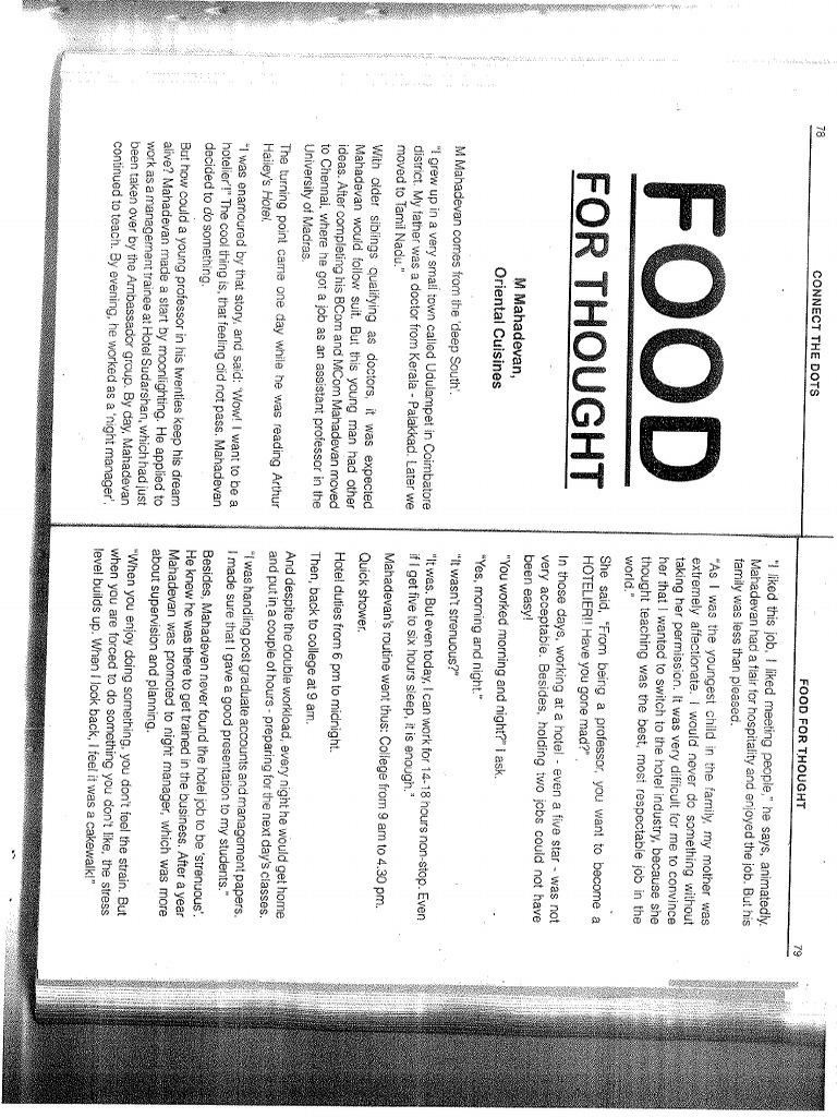 Food For Thought | PDF