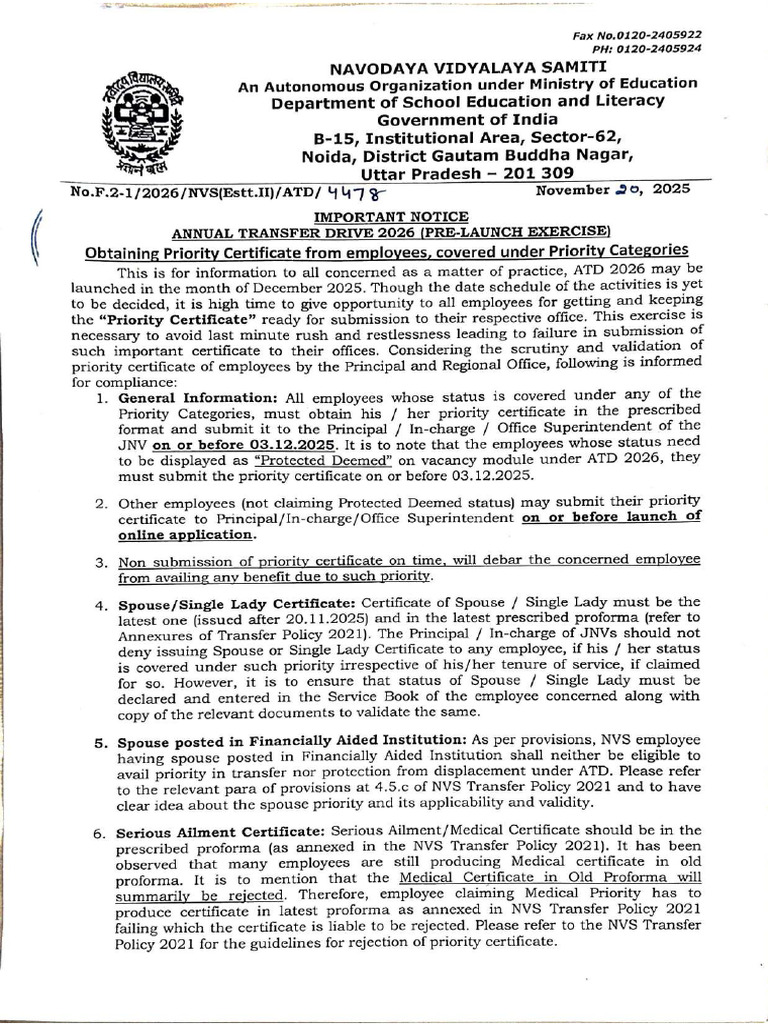 ATD 2026 - (Pre-Launch Exercise) - Important Notice For Obtaining ...
