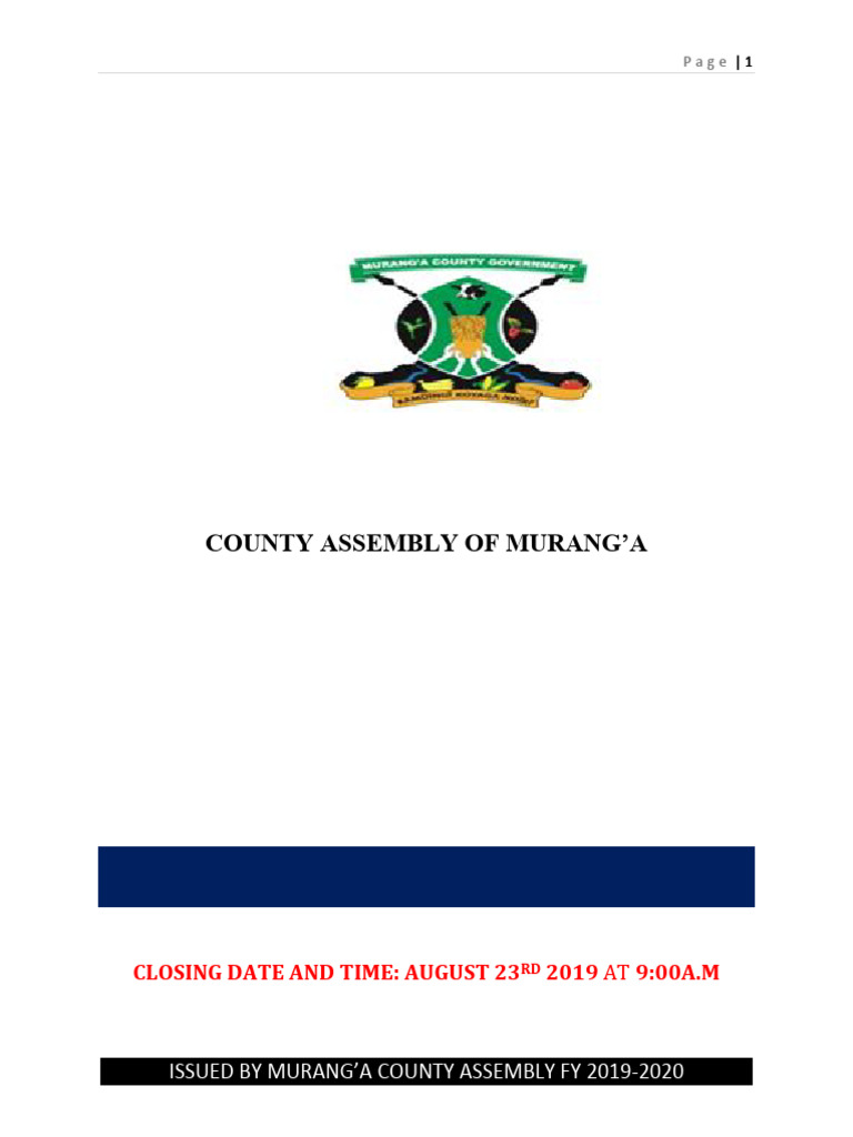 Mca-Re20-2019-2020. Supply & Delivery of Staff Uniform, Shoes ...