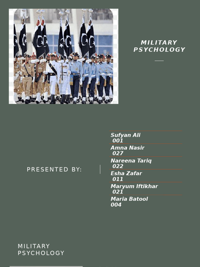 Military Psychology | PDF | Psychologist | Psychological Concepts