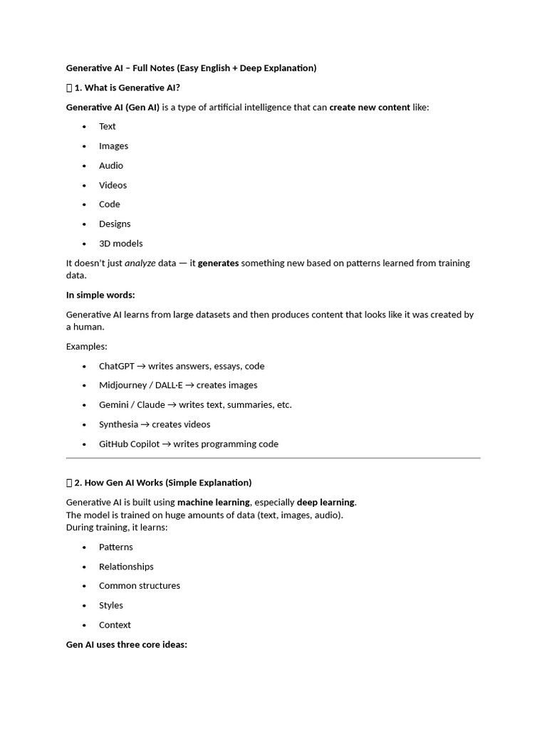 Generative Ai Documents Pdf Artificial Intelligence Intelligence