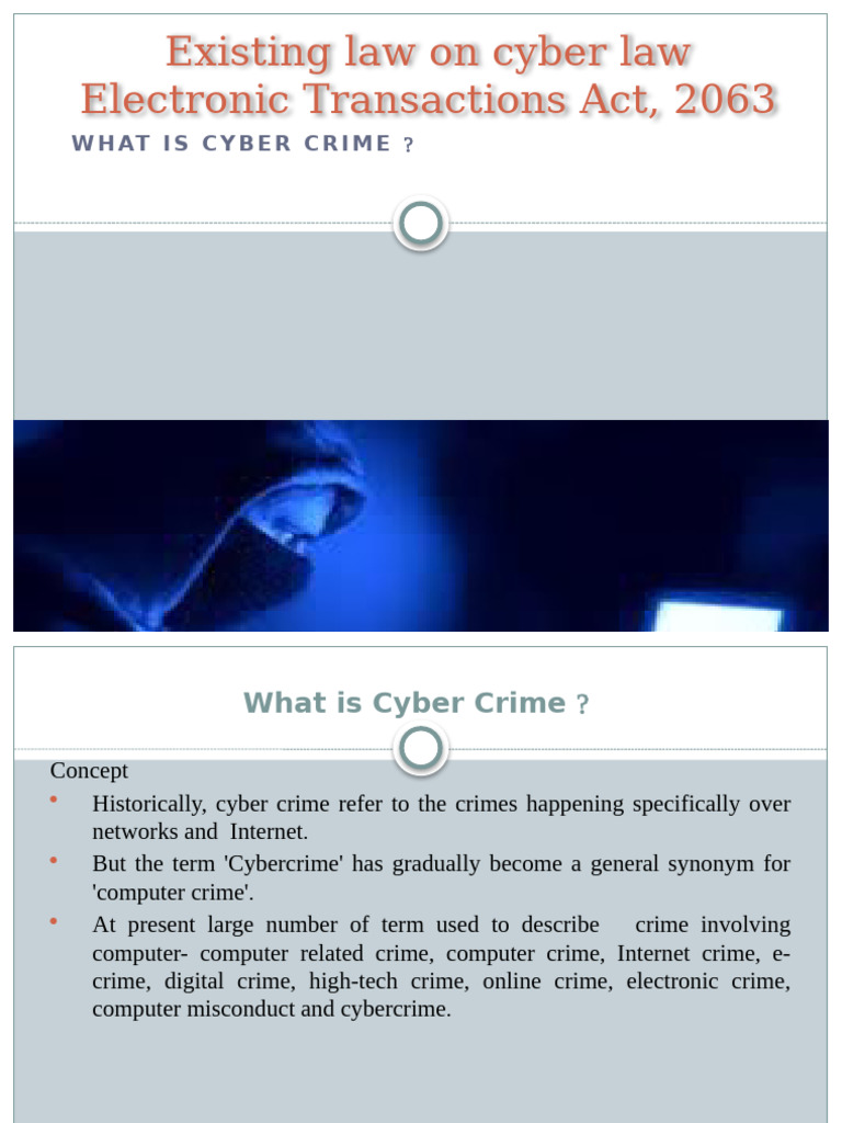 Cyber Law | PDF | Cybercrime | Crime & Violence