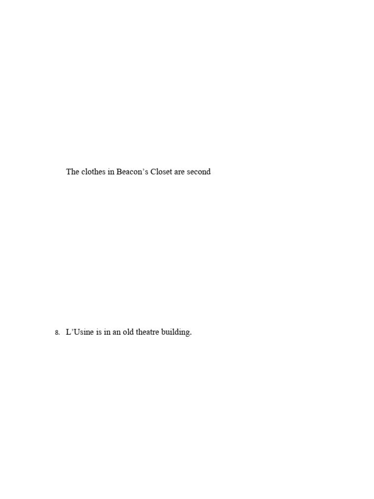 Reading True False | PDF