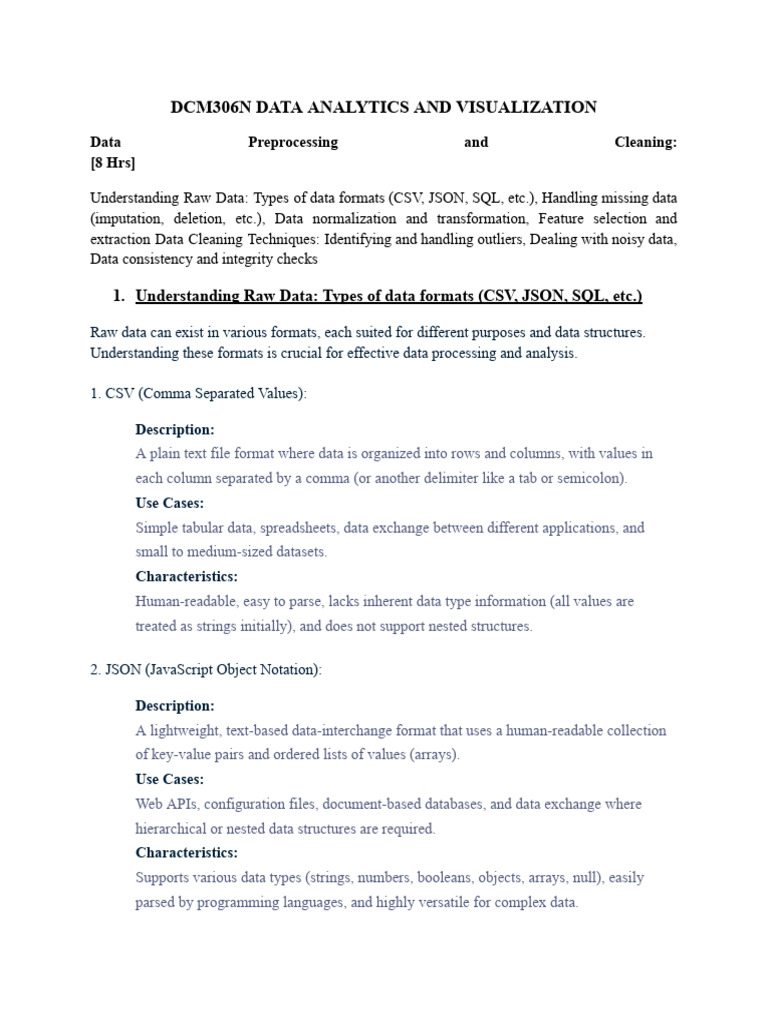 DAV Chap2 | PDF | Comma Separated Values | Json