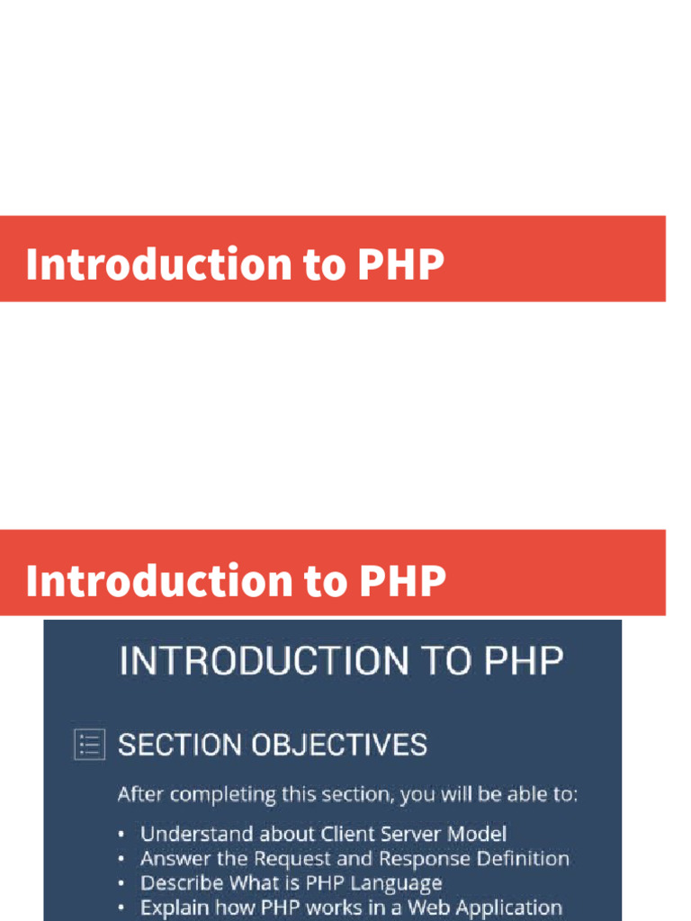 Introduction To PHP | PDF