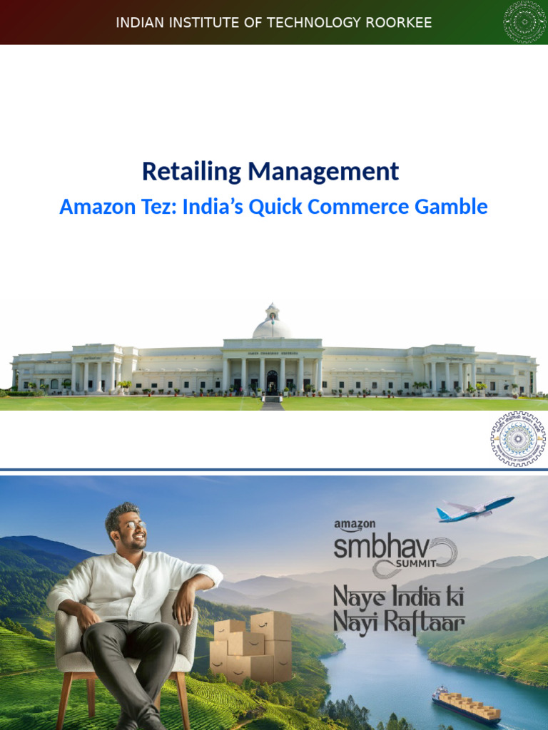 Amazon Tez: India's Quick Commerce Strategy | PDF | Marketing | Service ...