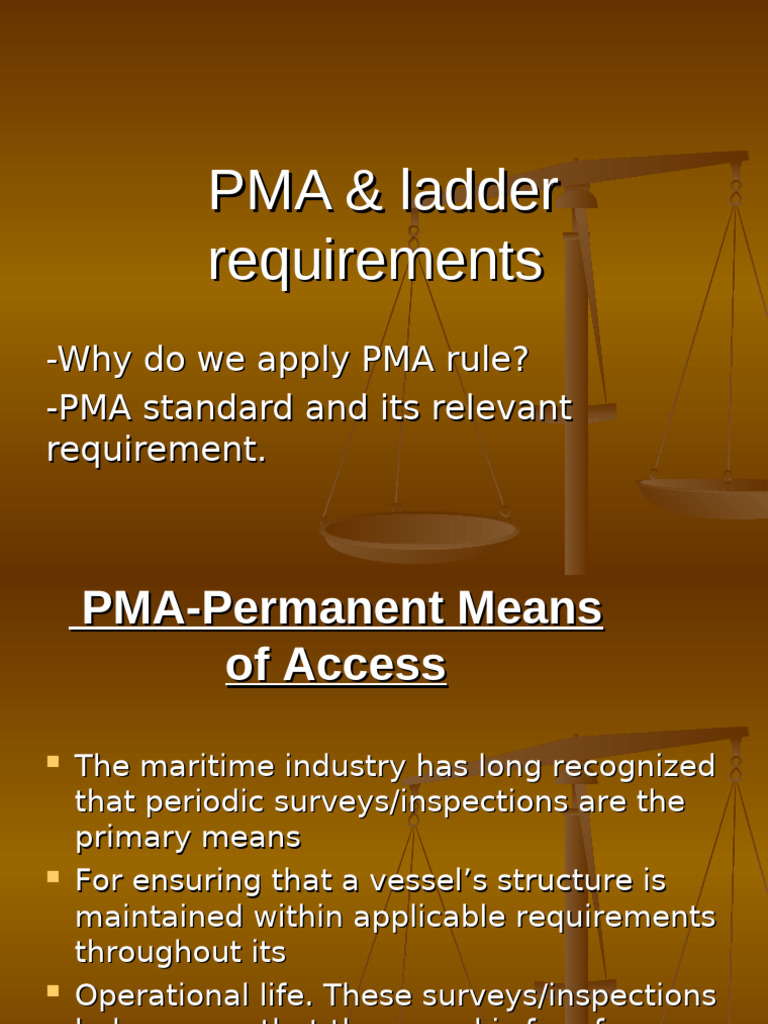 PMA and Ladder Requirements in Maritime | PDF | Oil Tanker | Tonnage