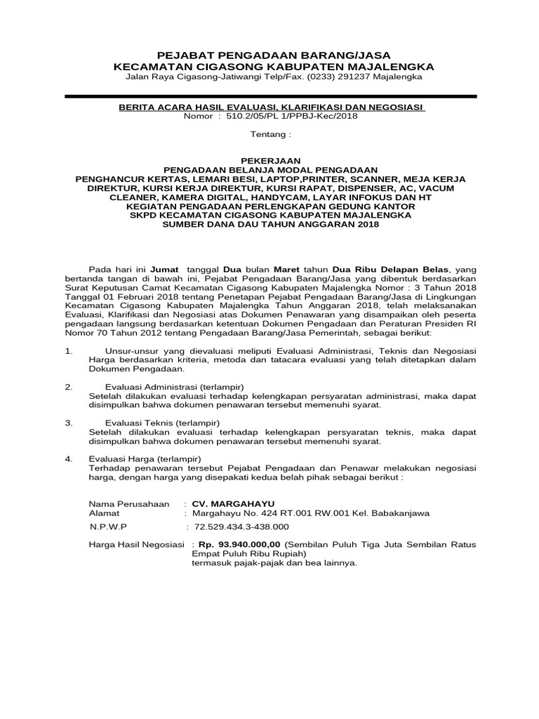 07a) BA Negosiasi | PDF