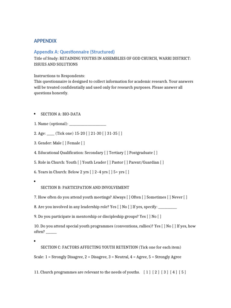 Appendix Retaining Youths | PDF | Mentorship